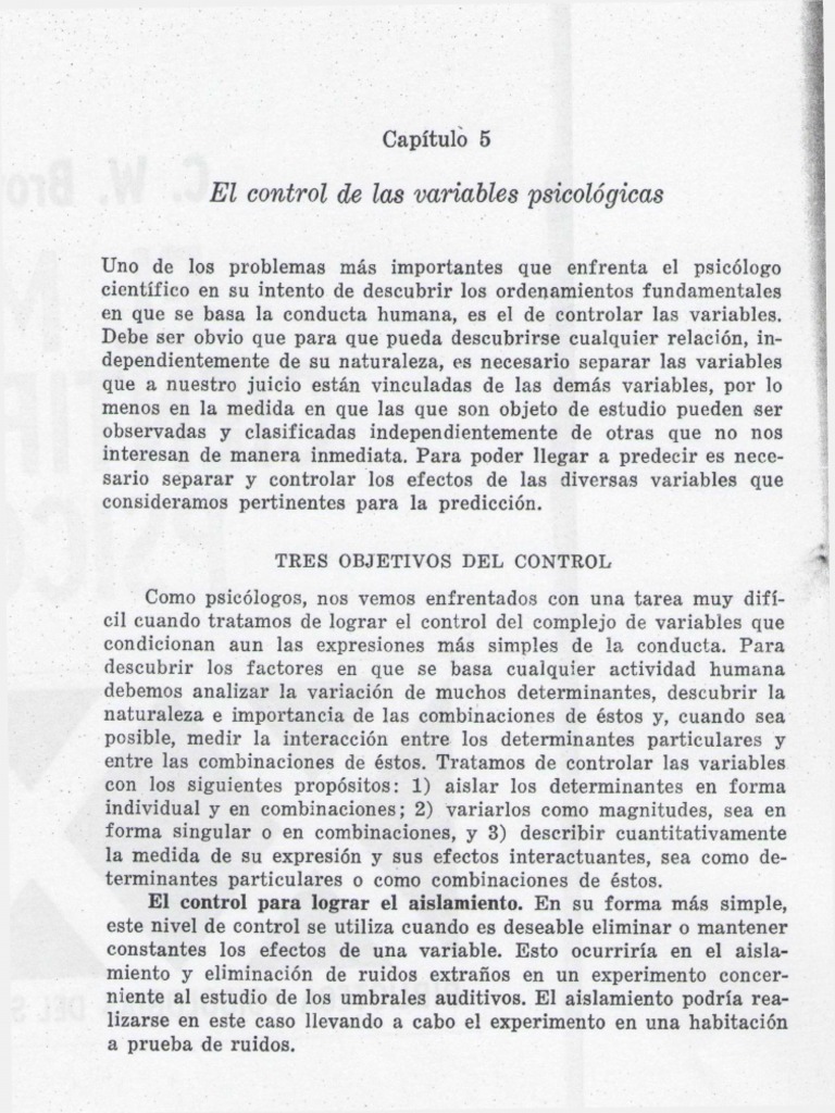 Brown Ghiselli CP 5 Control 1a Ver | PDF | Estadísticas | Sicología