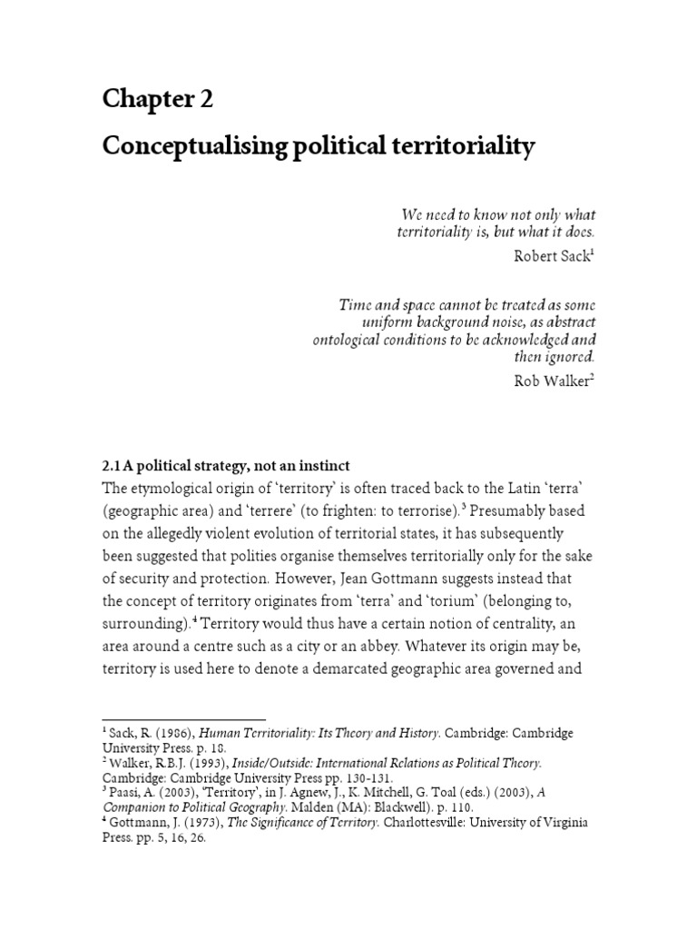 Capitulo 2 Sack Human Territoriality | PDF | Nation State | Belgium