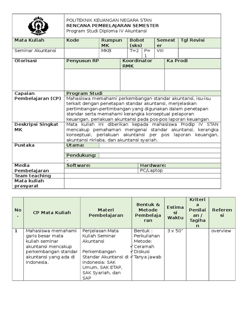 17 RPS Seminar Akuntansi | PDF | Bisnis