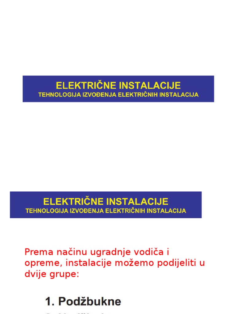 Instalacije 2 | PDF