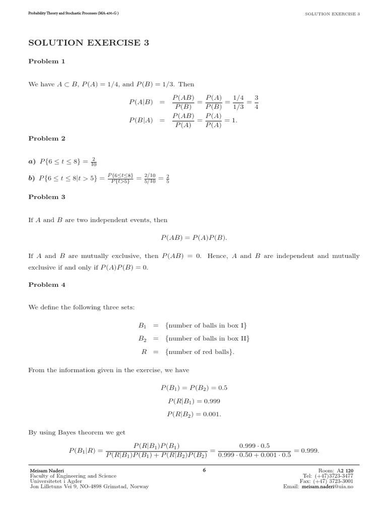 Solution Exercise 3 | PDF