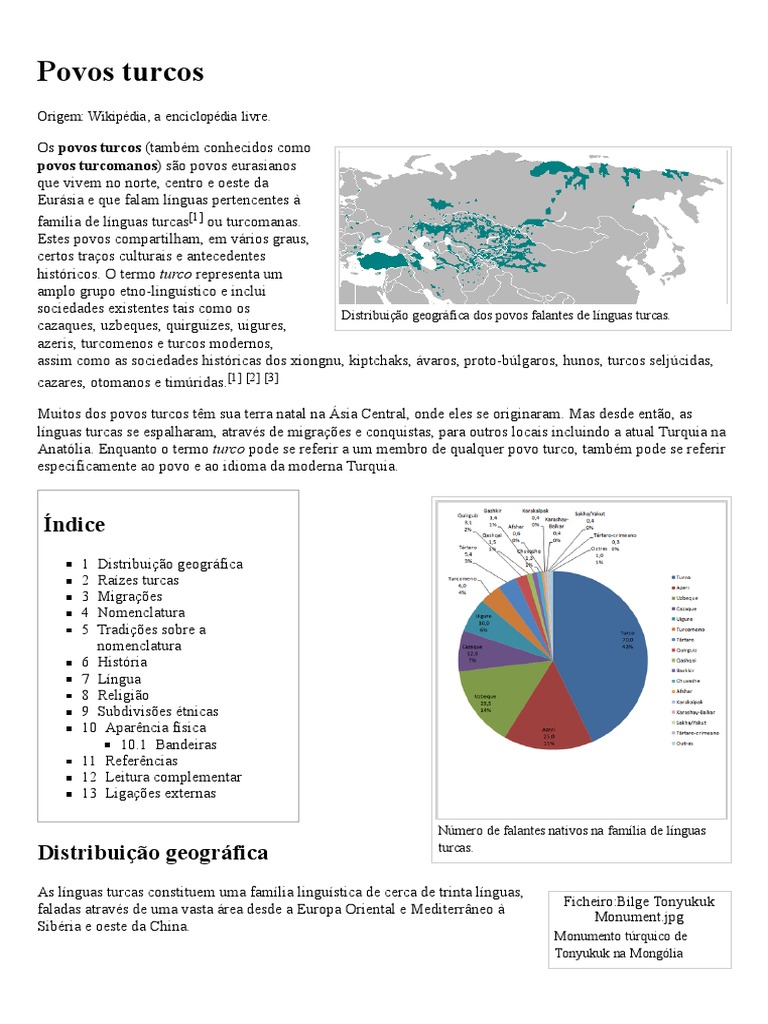 Povos Turcos – Wikipédia, A Enciclopédia Livre | império Otomano ...