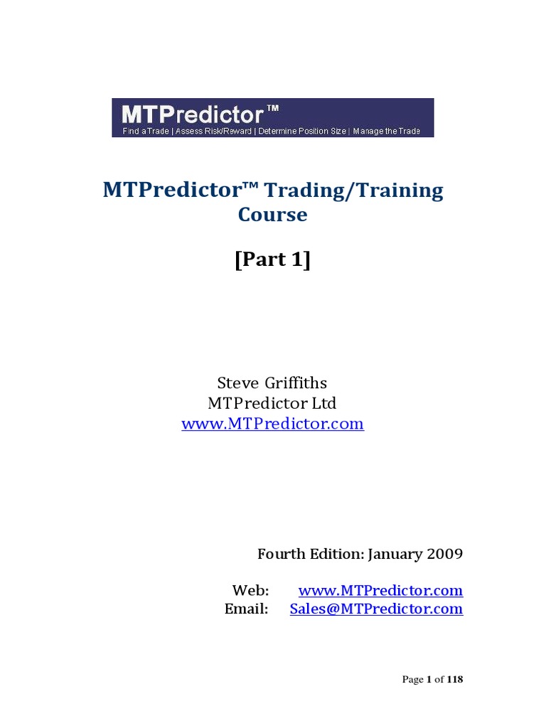 MTPredictor Trading Course Part 1 (180209) v6 | PDF | Futures Contract | Option (Finance)