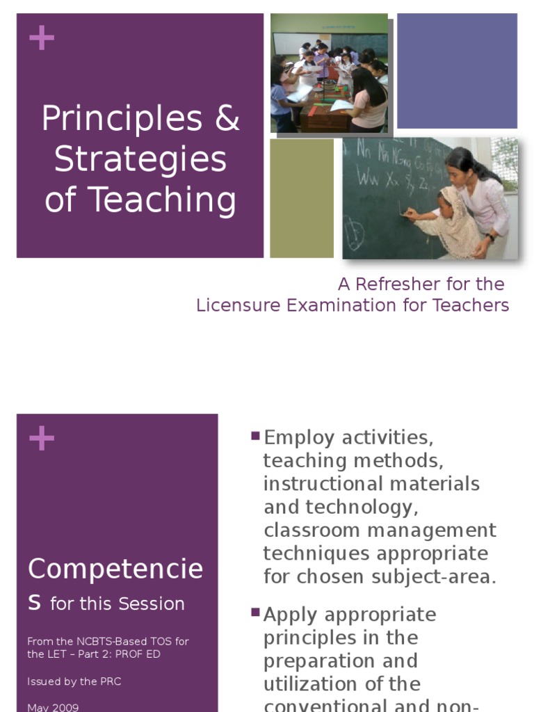 Let Review - Principles & Strategies of Teaching (FS) | PDF | Classroom ...