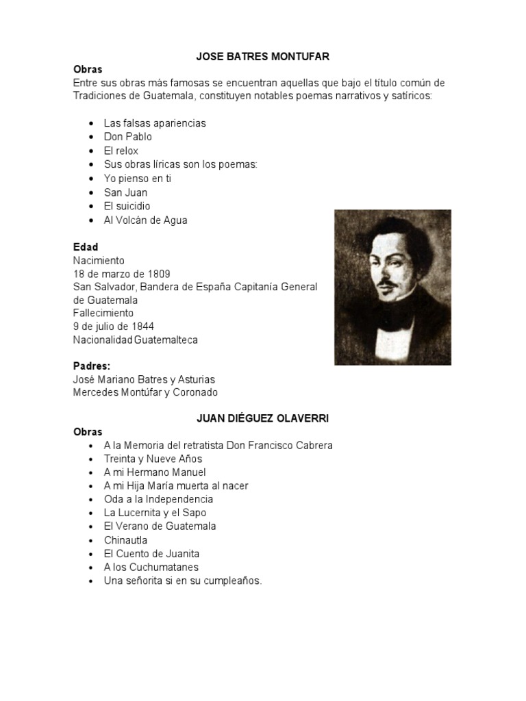 Jose Batres Montufar | PDF | Guatemala