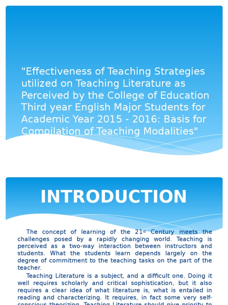 Colloquium Powerpoint | Teachers | Perception