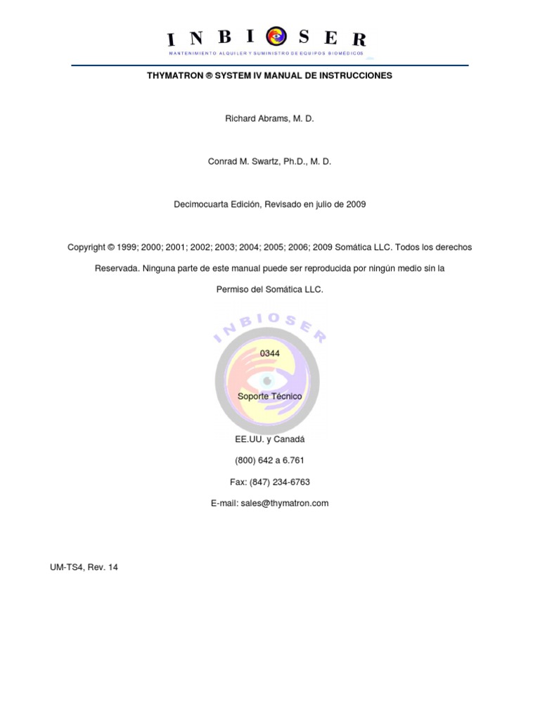 564f7f641ce0e Manual Equipo de Terapia Electroconvilsiva THYMATRON PDF ...