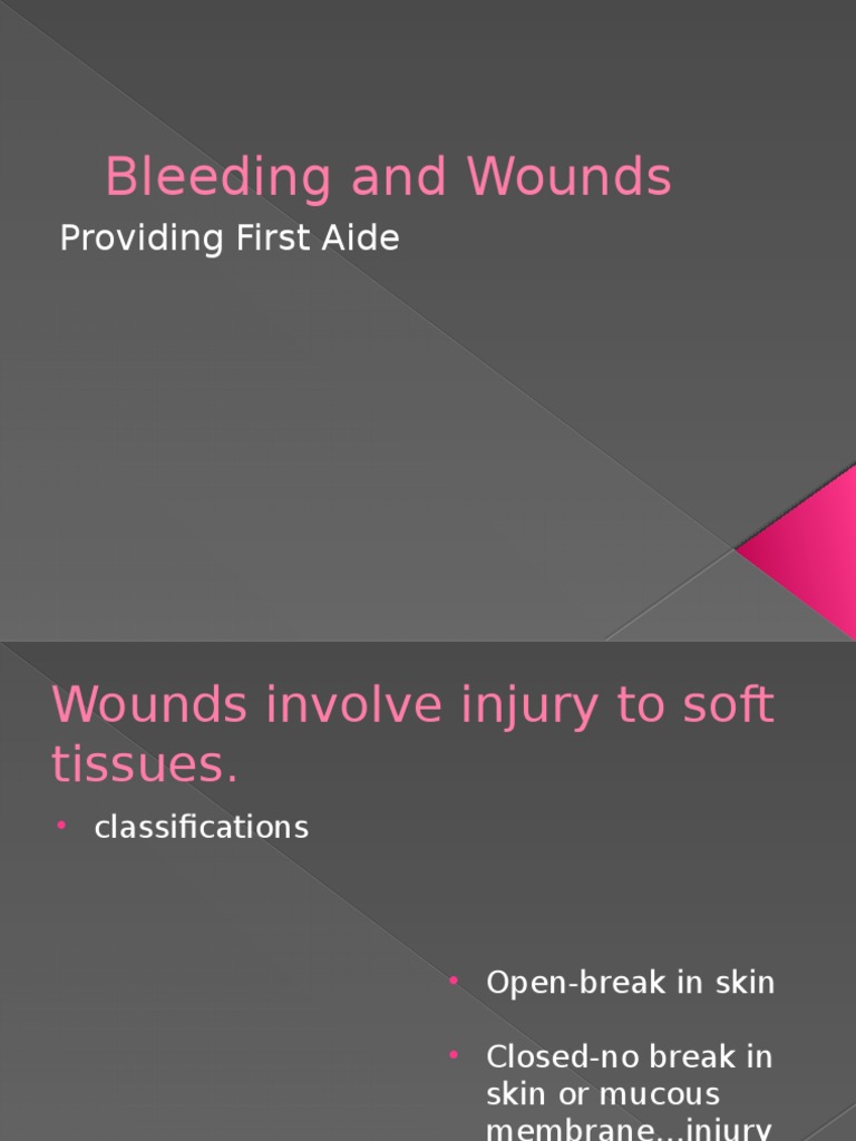 Bleeding and Wounds: Providing First Aide | PDF | Shock (Circulatory) | Vasodilation