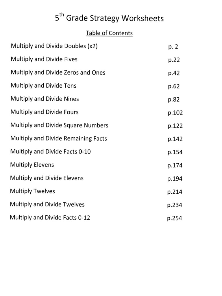 5th Grade Worksheets PDF | PDF