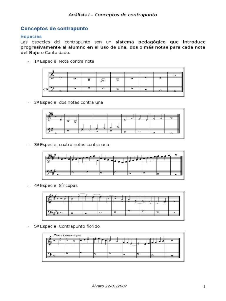 Conceptos de Contrapunto | PDF | Armonía | Melodía