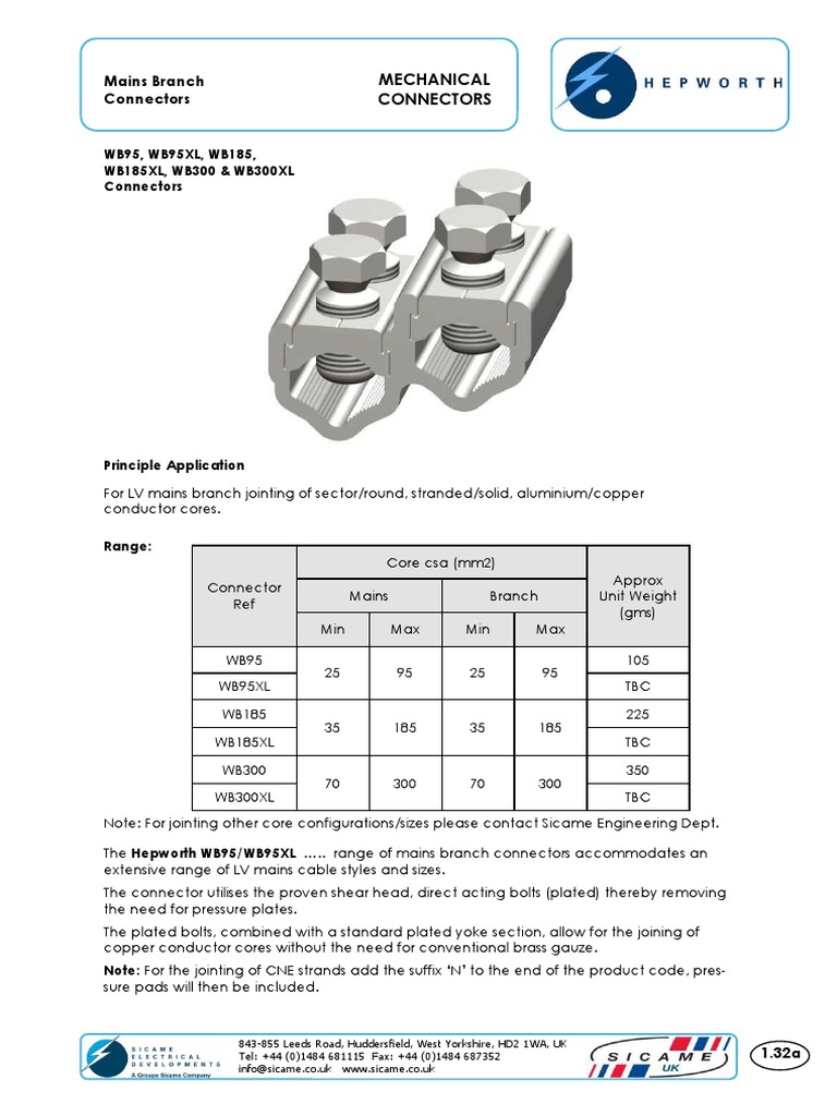 WB Mech Branch Connector | PDF
