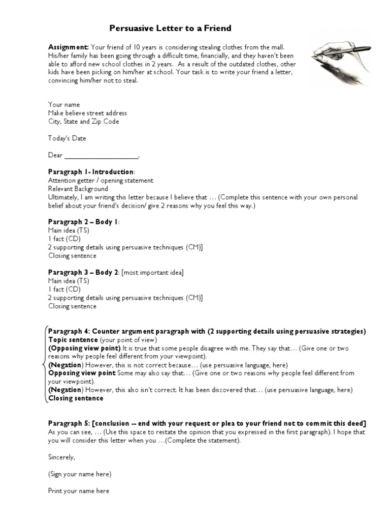 Persuasive Letter Against Stealing | PDF