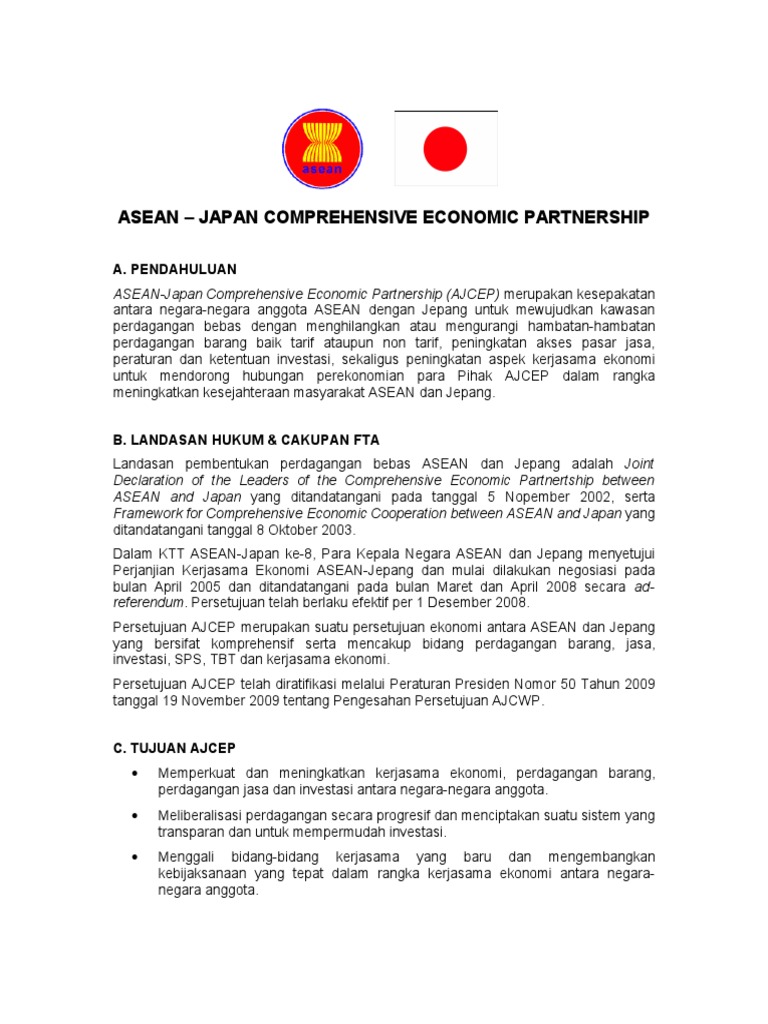 ASEAN - Japan CEP PDF | PDF