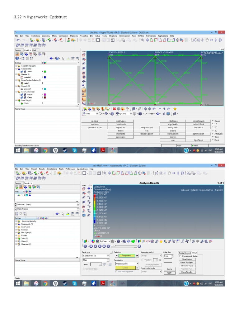 3.22 in Hyperworks: Optistruct | PDF