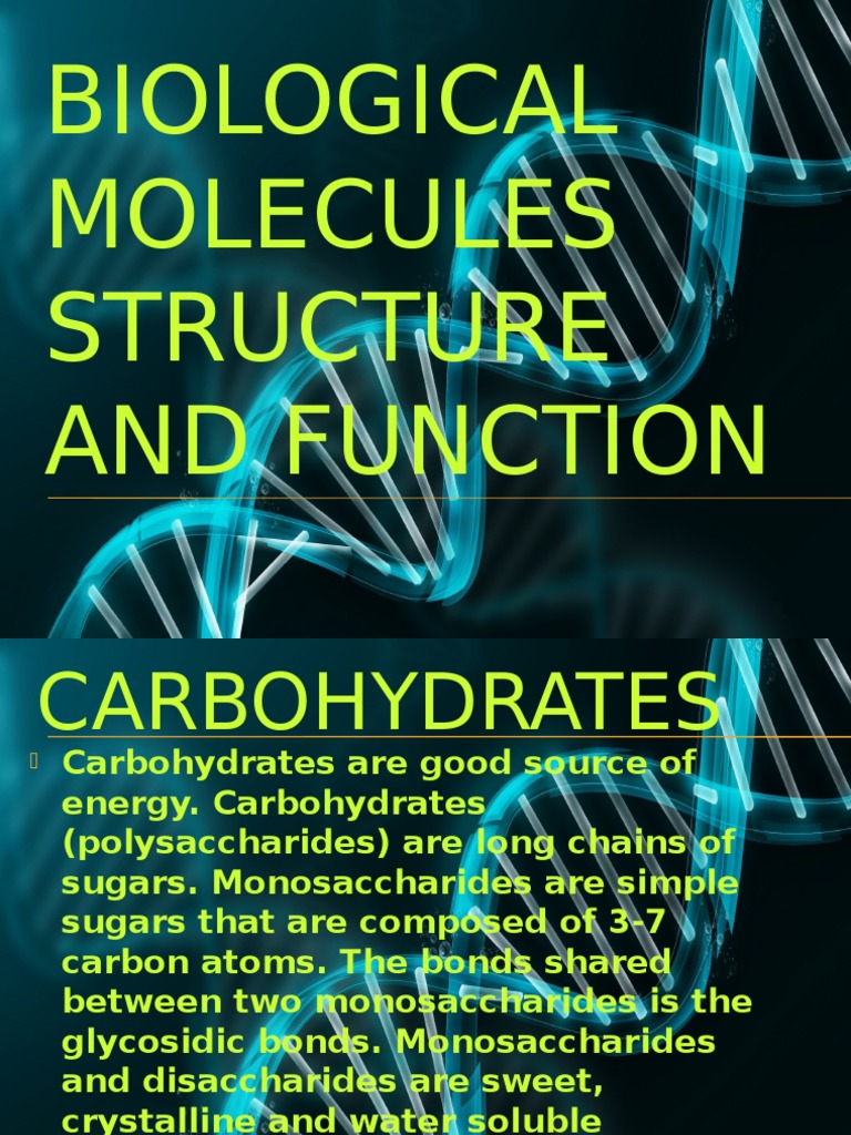 Biological Molecules Structure and Function | PDF | Biomolecular ...