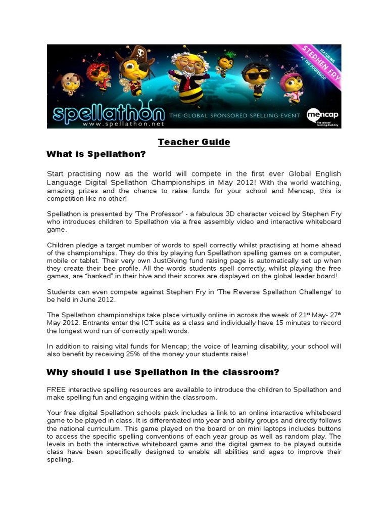 00.spellathon Primary Teacher Guide | PDF | Adobe Flash | Google Chrome