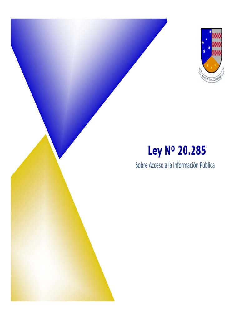 Ley 20285 | PDF | Administración Pública | Leyes de libertad de ...