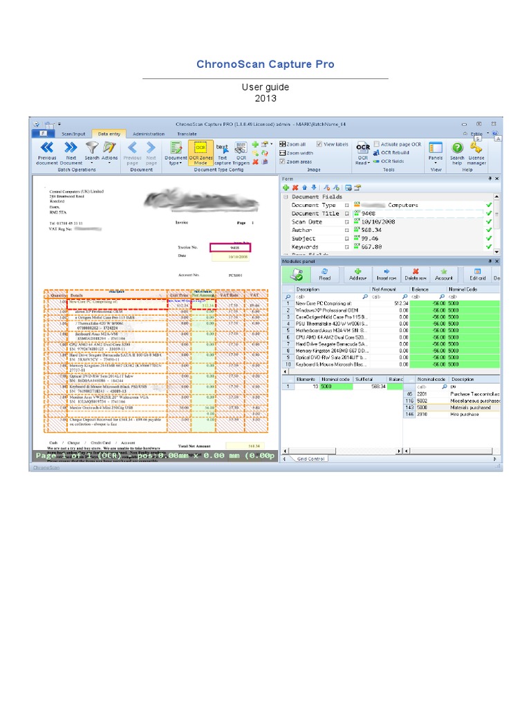 ChronoScan Documentation | PDF | Optical Character Recognition | Image Scanner