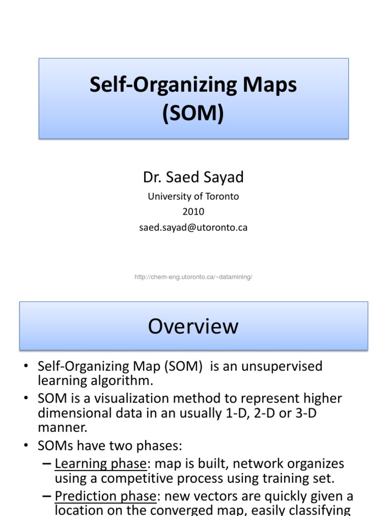 Self-Organizing Maps (SOM) : Dr. Saed Sayad | PDF | Statistics ...