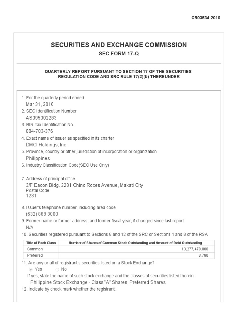 DMCI Financial Assesment | PDF | Equity (Finance) | Securities (Finance)
