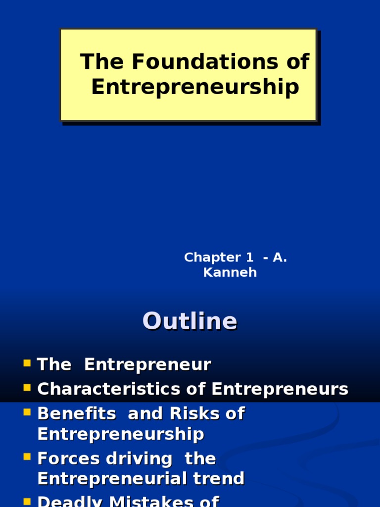 The Foundations of Entrepreneurship | Download Free PDF ...