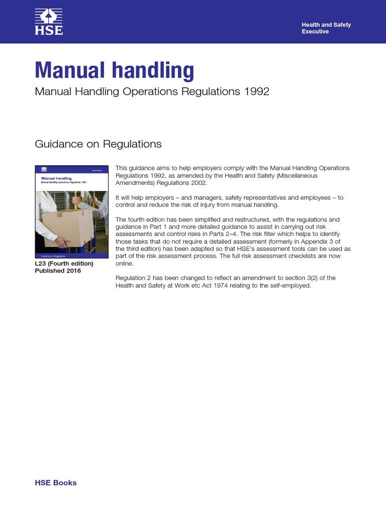HSE-Reg On Push+pull MH | PDF | Occupational Safety And Health ...