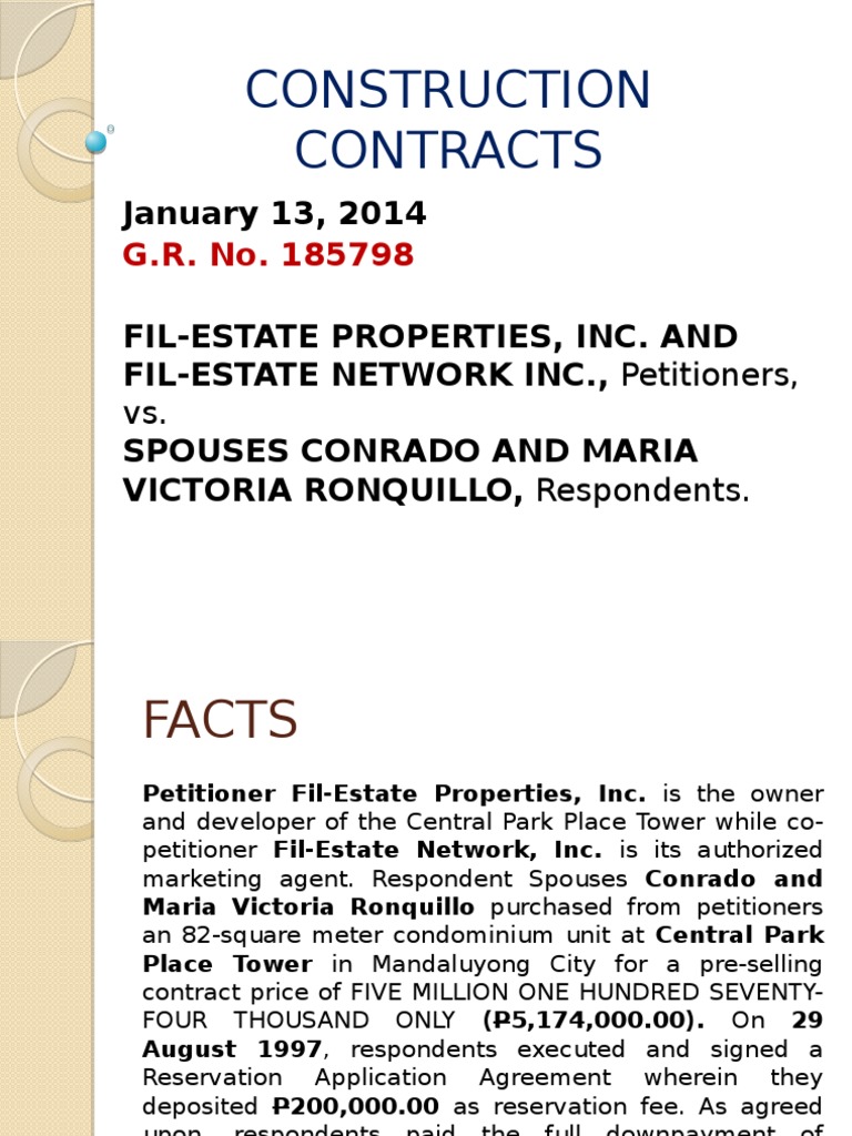 Construction Contracts: January 13, 2014 | PDF | Judgment (Law) | Fine ...