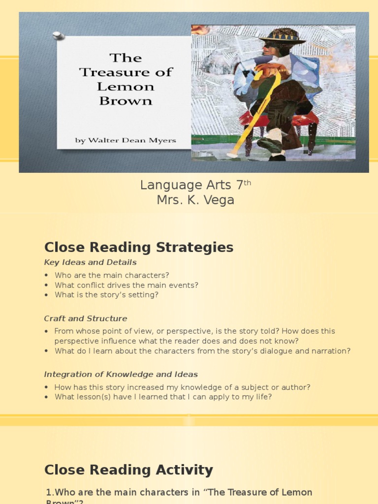 The Treasure of Lemon Brown | PDF | Narration | Cognition