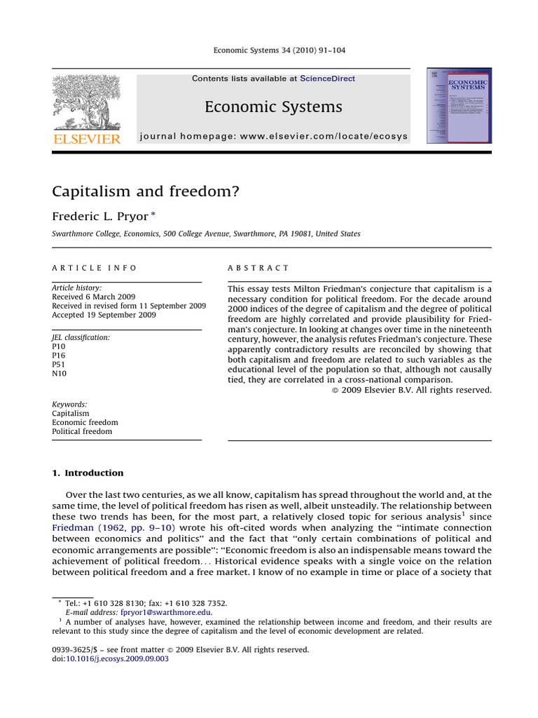 Capitalism and Freedom? | PDF