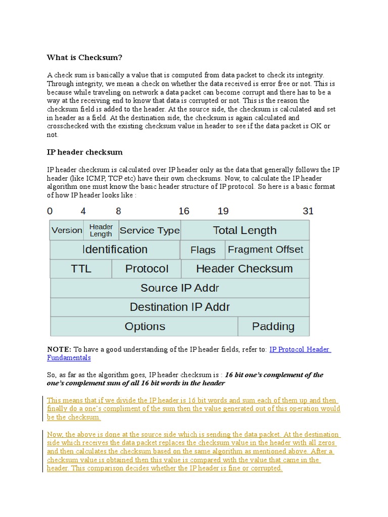 What Is Checksum | PDF | Internet Protocols | Transmission Control Protocol
