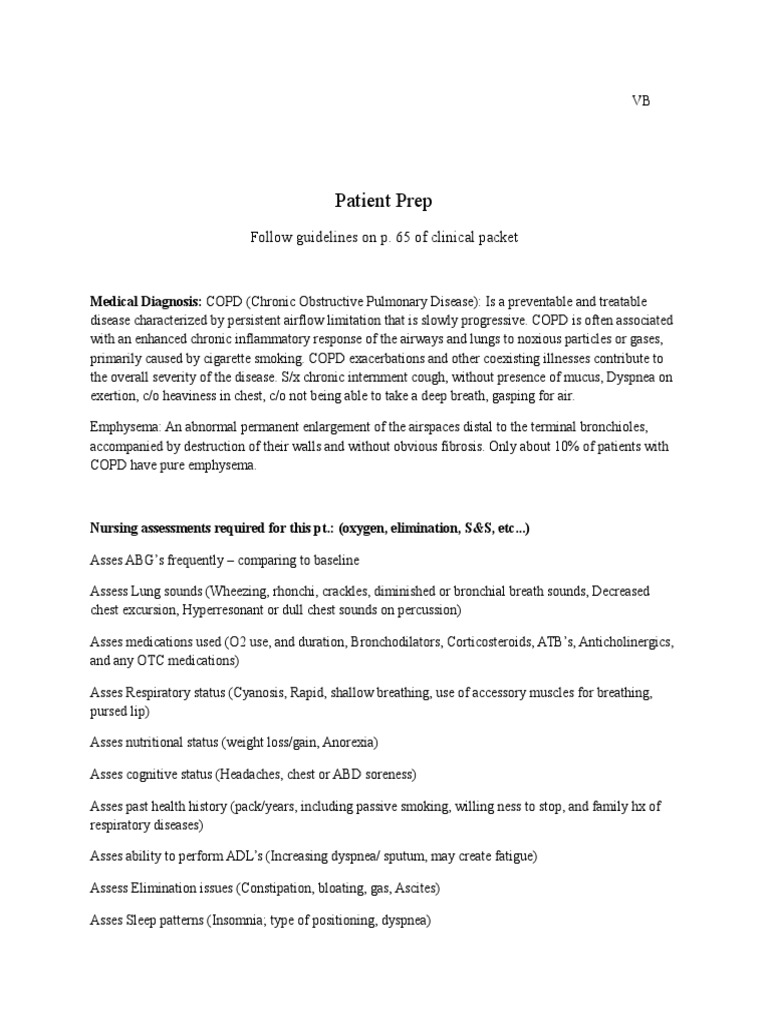 Patient Prep: Follow Guidelines On P. 65 of Clinical Packet | PDF ...