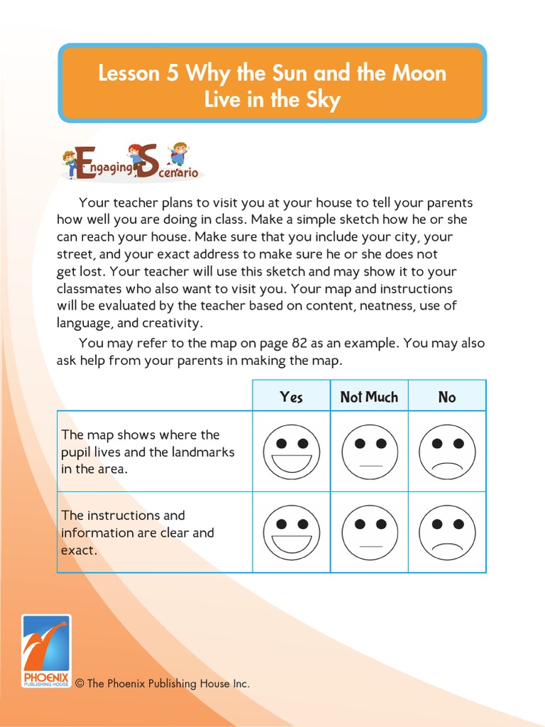 Lesson 5 Why The Sun and The Moon Live in The Sky: Cenario Ngaging | PDF