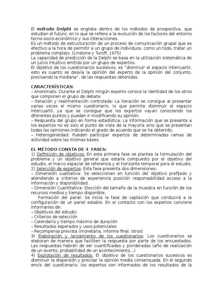 Metodo Delphi, Ishikawa y Pareto | PDF | Cuestionario | Science