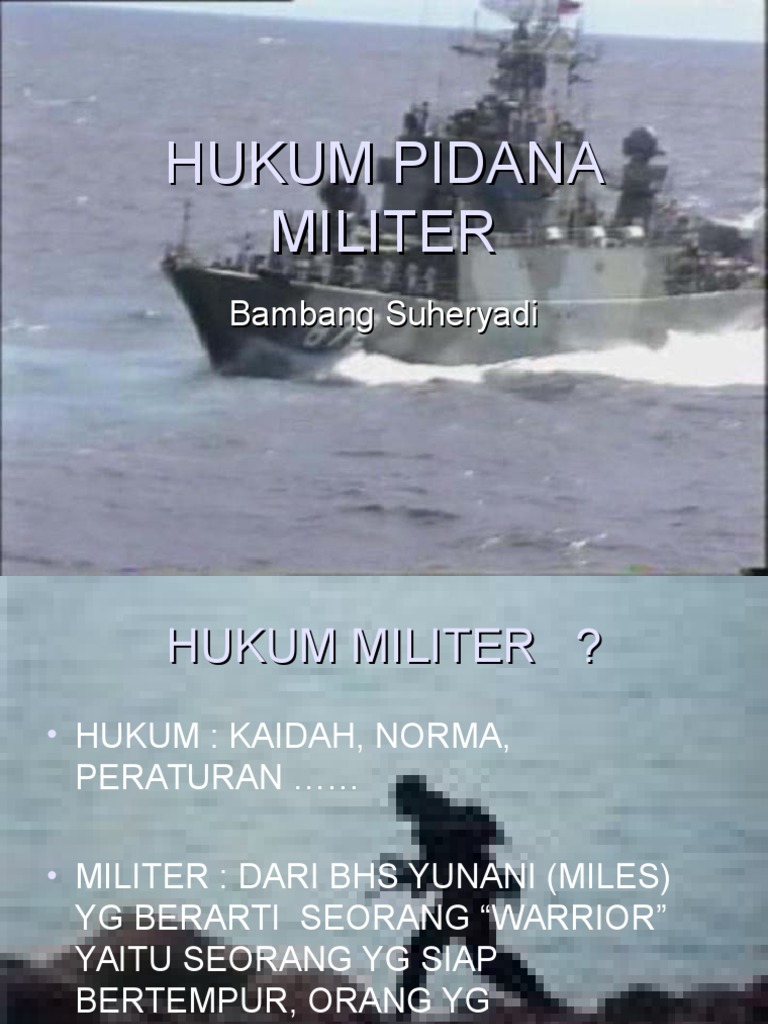 Hukum Pidana Militer | PDF