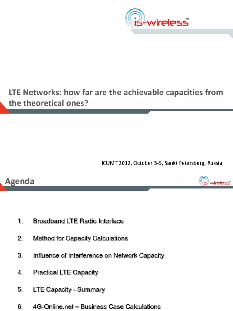 Lte Capacity Calculation | PDF | Lte (Telecommunication) | High Speed ...