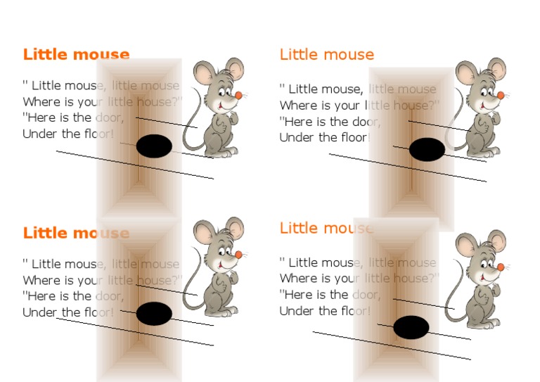 Little Mouse Poem | PDF