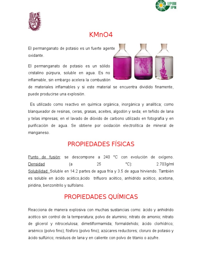 KMN O4 | PDF | Aluminio | Redox