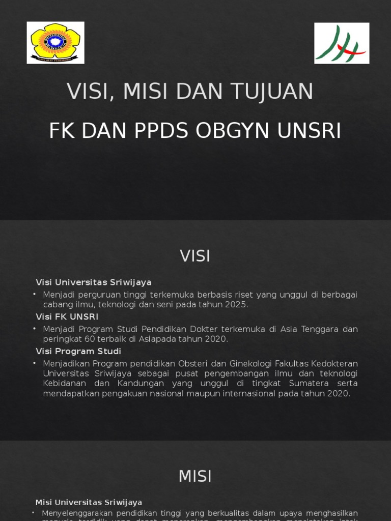 Visi Misi FK dan PPDS OBGYN UNSRI | PDF | Seni