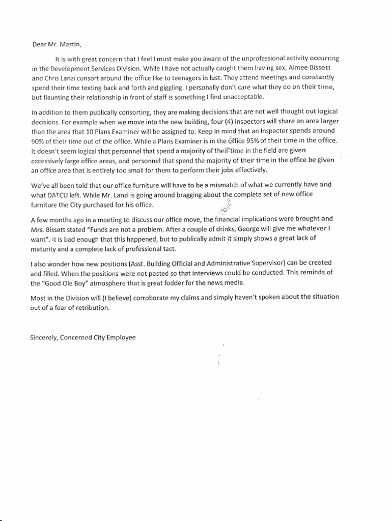 Harassment Report