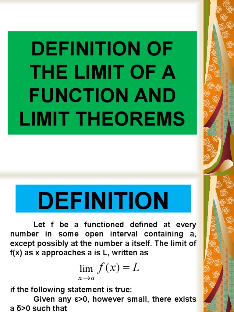 Limit Theorems.ppt | Mathematical Relations | Mathematical Concepts