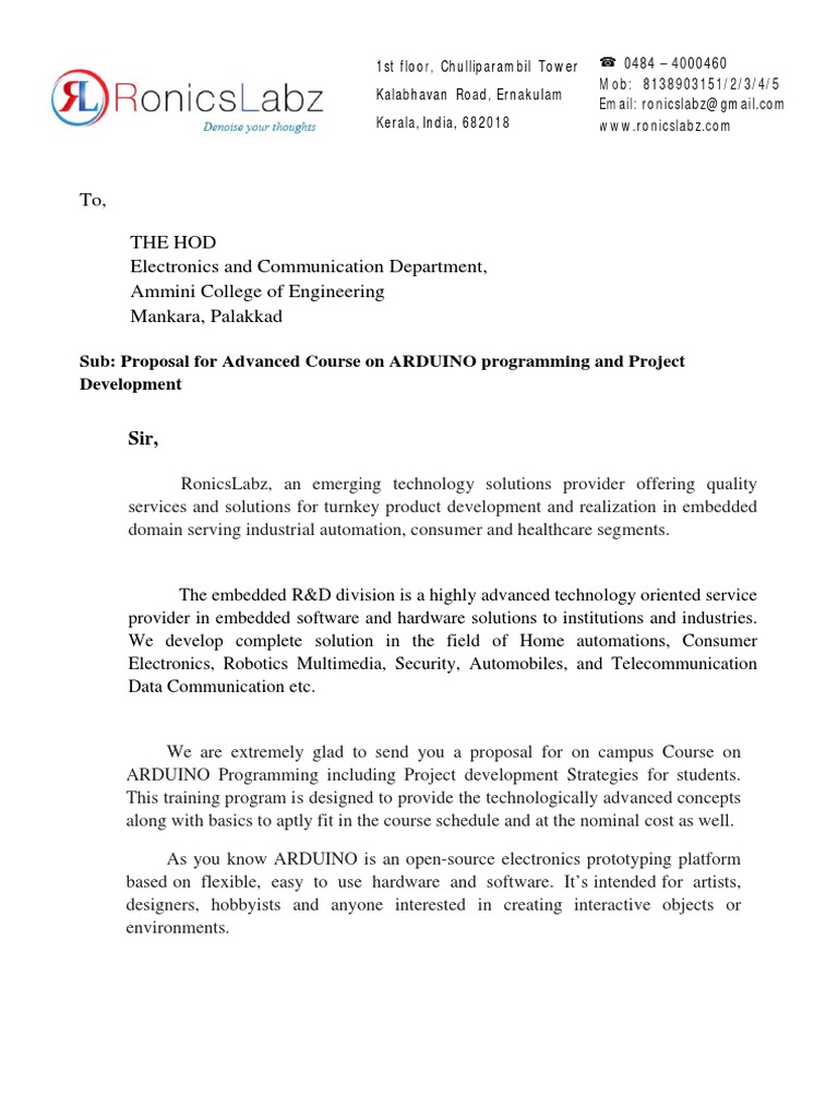 Arduino Proposal | PDF | Arduino | Control Flow