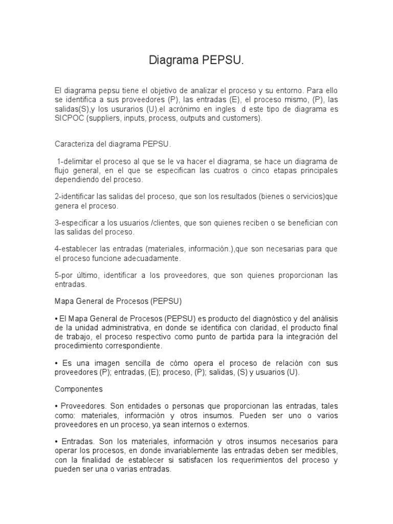 Diagrama PEPSU | PDF