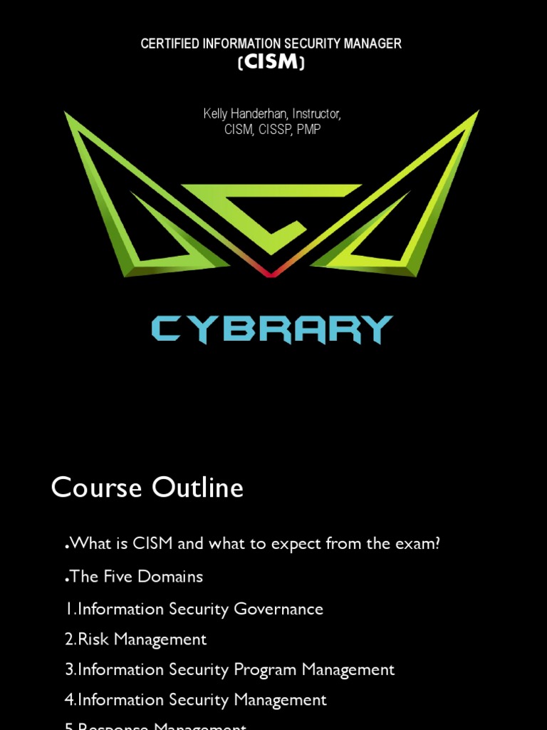 CISM Course Outline | Information Security | Test (Assessment)