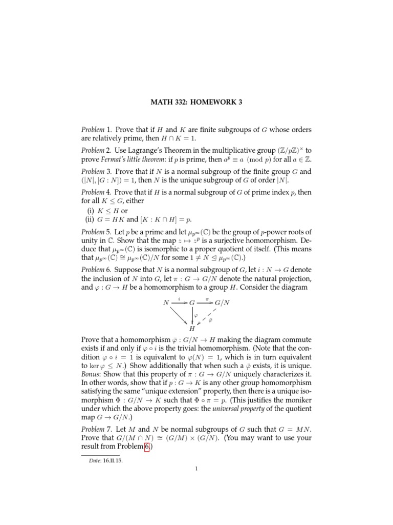 Math 332: Homework 3: Date: 16.II.15 | PDF