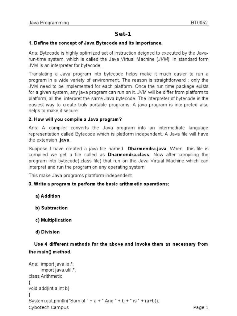 Java Programming | PDF | Java Virtual Machine | Class (Computer Programming)