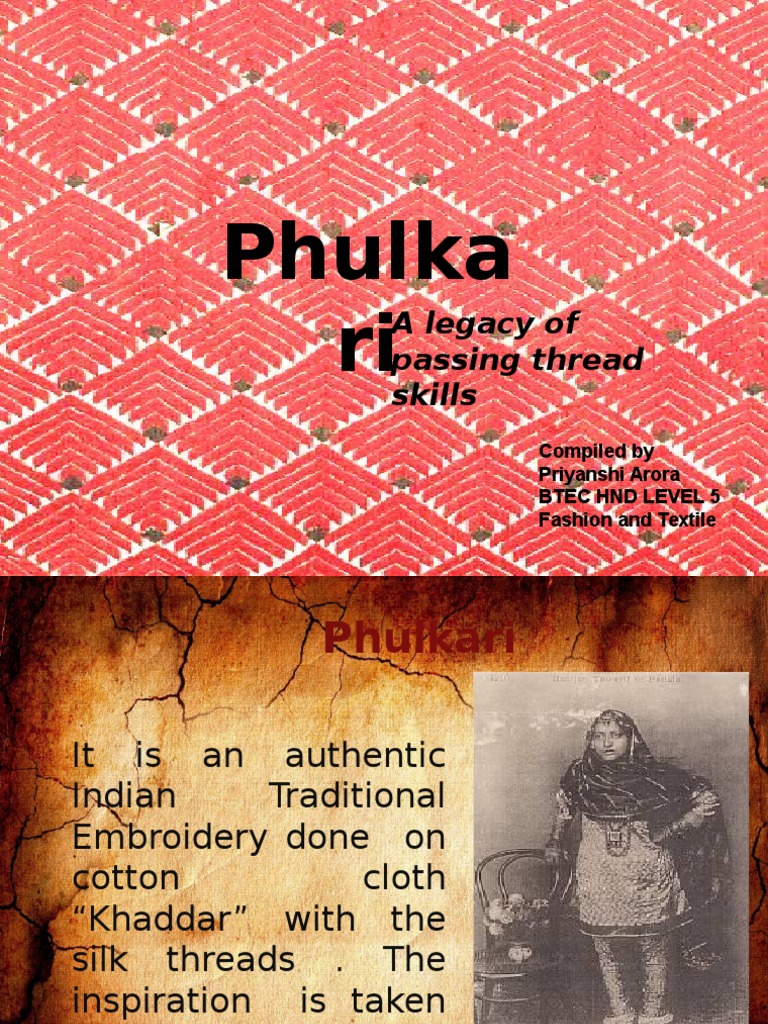 Phulkari | PDF | Embroidery | Needlework