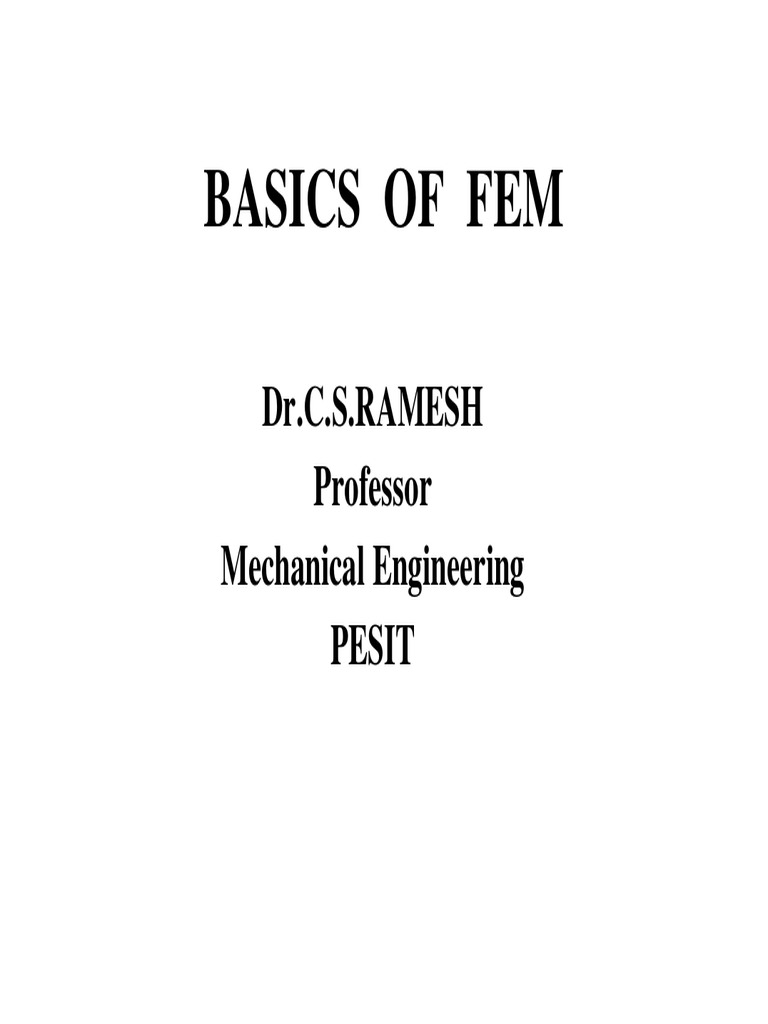 FEA Learning Material PDF | PDF