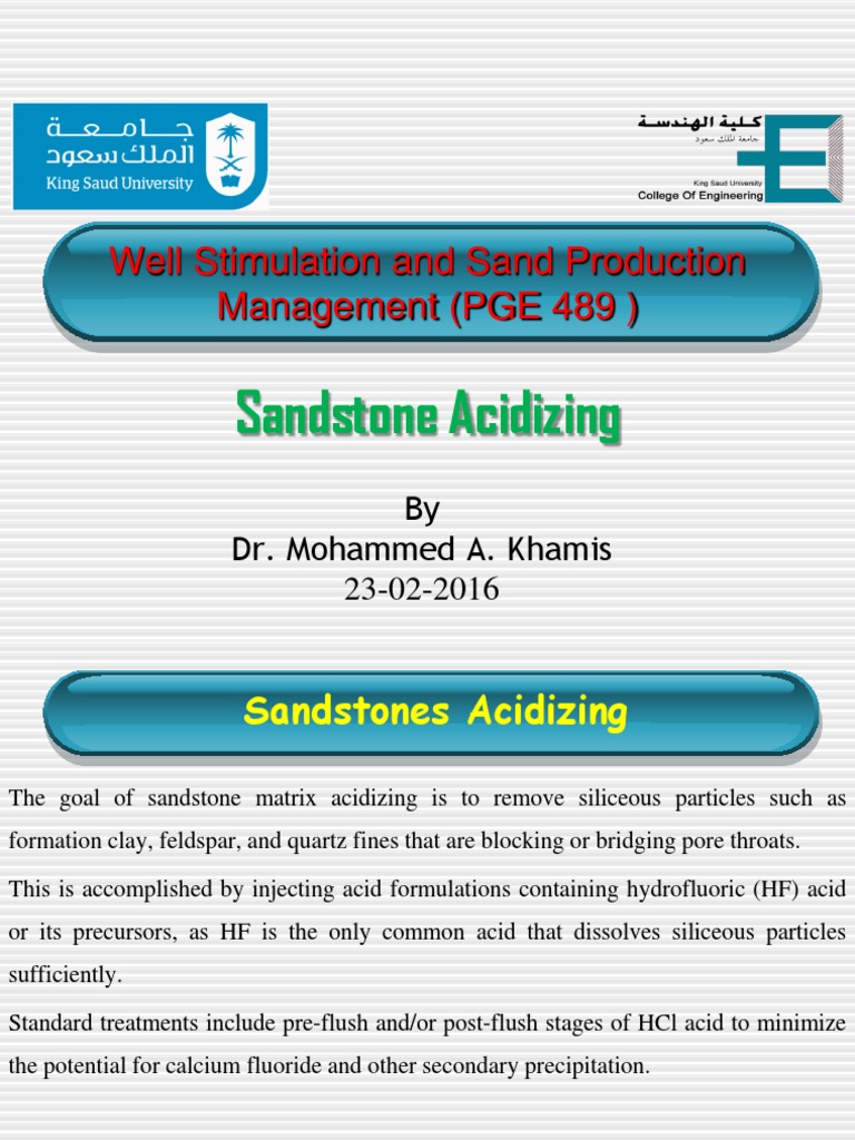 Sandstone Acidizing | Download Free PDF | Sandstone | Porosity