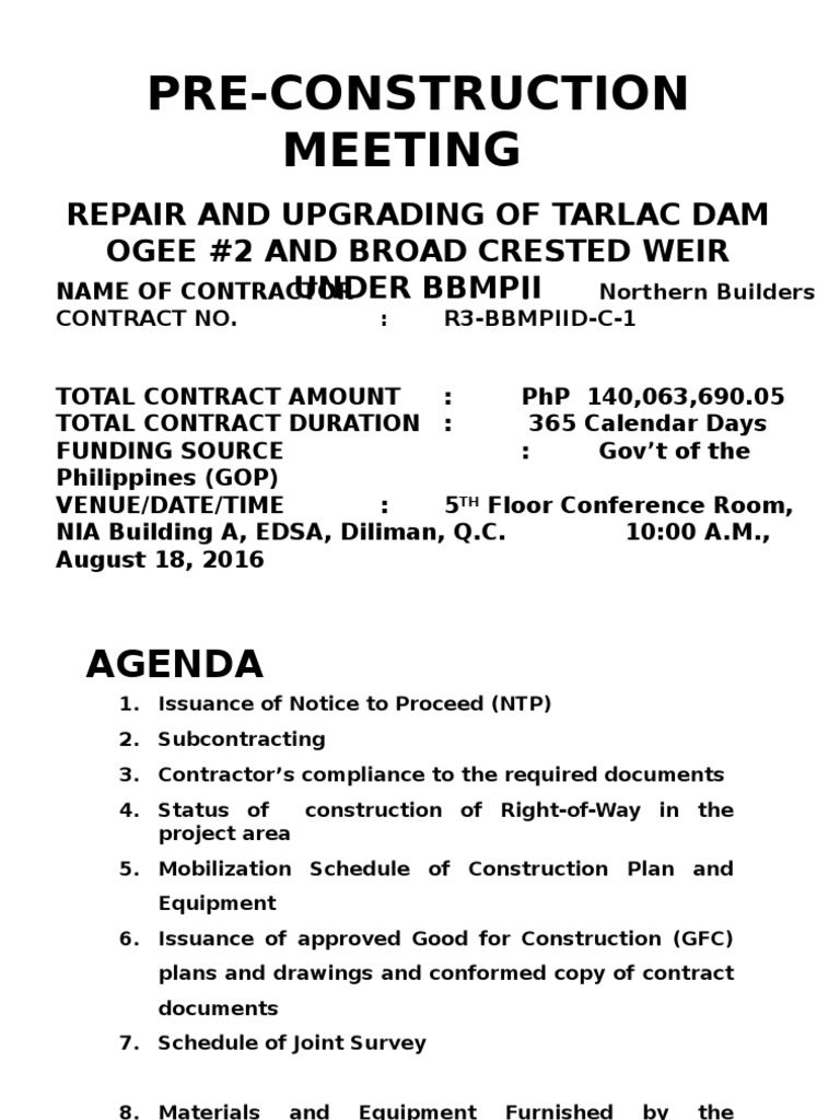 Pre-Con Presentation BBMP | PDF | Surety Bond | General Contractor