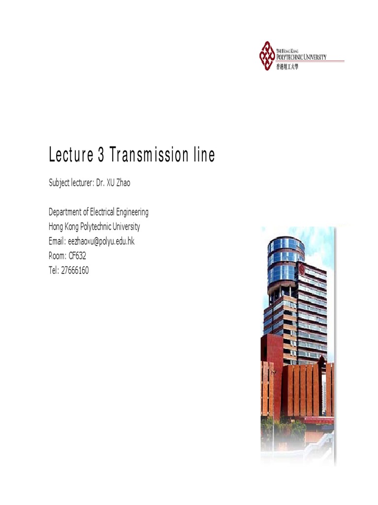 EE3741 L3 Transmission Line | PDF | Capacitor | Electric Power Transmission